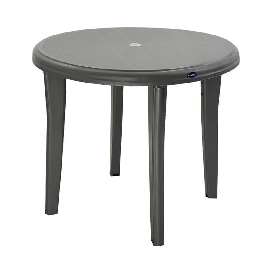 Round Plastic Tables ROUND PLASTIC TABLE BLACK 90CM Hasmart